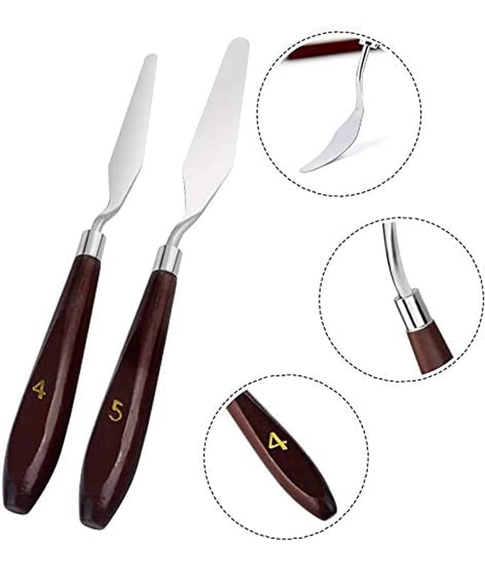 ECLET Palette Painting Knives - Set of 5 Various Sizes & Shapes ...
