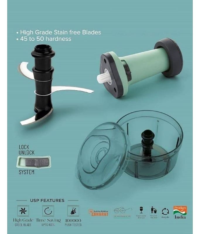 iview kitchenware Manual Hand Chopper Green Stainless Steel Mannual ...