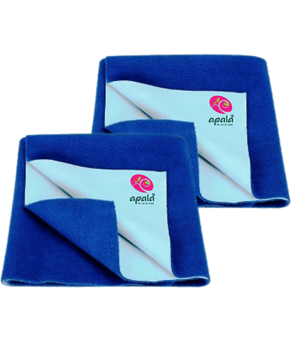 Apala Blue Laminated Bed Protector Sheet ( Pack of 2 )